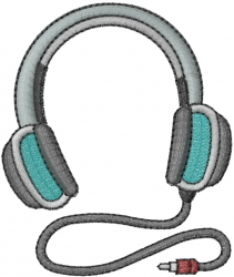 Musical Headphones Embroidery Design | AnnTheGran.com