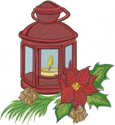 Christmas Lantern Embroidery Design | AnnTheGran.com