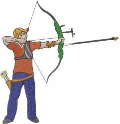 Archer Bow Embroidery Design | AnnTheGran.com