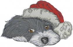 Christmas Dog Embroidery Design | AnnTheGran.com