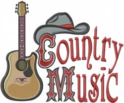 Country Music Embroidery Design | AnnTheGran.com