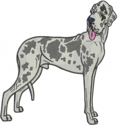 Great Dane Embroidery Design | AnnTheGran.com