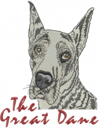 The Great Dane Embroidery Design | AnnTheGran.com