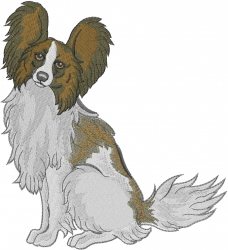 Papillon Dog Embroidery Design | AnnTheGran.com