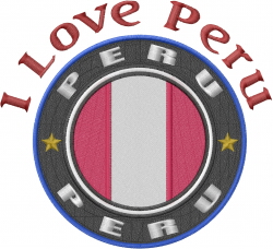 I Love Peru Embroidery Design | AnnTheGran.com