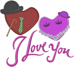 I Love You Embroidery Design | AnnTheGran.com