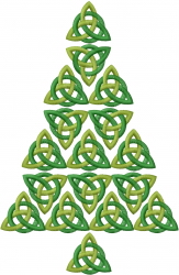 Celtic Christmas Tree Embroidery Design | AnnTheGran.com