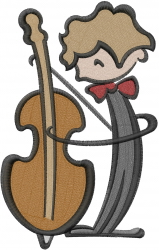 Chello Player Embroidery Design | AnnTheGran.com