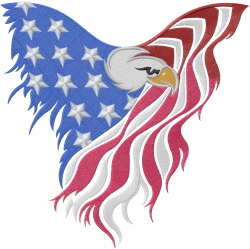 Eagle Flag Embroidery Design | AnnTheGran.com