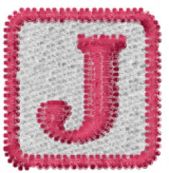Baby Block J Embroidery Design | AnnTheGran.com
