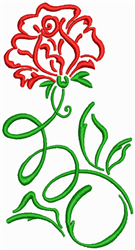 Rose Outline Embroidery Design | AnnTheGran.com