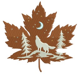 Wolf Leaf Embroidery Design | AnnTheGran.com