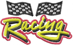 Racing Embroidery Design | AnnTheGran.com