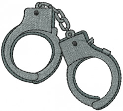Police Hand Cuffs Embroidery Design | AnnTheGran.com