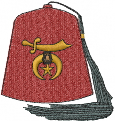 Large Shriner Fez Embroidery Design | AnnTheGran.com