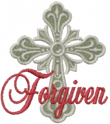 Forgiven Embroidery Design | AnnTheGran.com