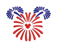 Mickey Fireworks Embroidery Design | AnnTheGran.com