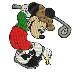 Mickey Mouse Golf Swing Embroidery Design | AnnTheGran.com