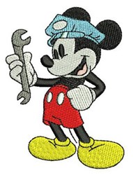 Mickey Mouse Mechanic Embroidery Design | AnnTheGran.com