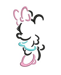 Minnie Mouse Outline Embroidery Design | AnnTheGran.com