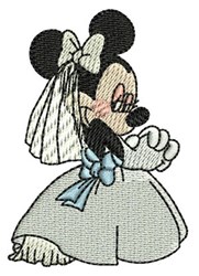 Minnie Mouse Bride Embroidery Design | AnnTheGran.com