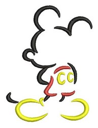 Mickey Mouse Outline Embroidery Design | AnnTheGran.com