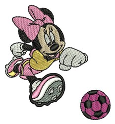 Soccer Minnie Mouse Embroidery Design | AnnTheGran.com
