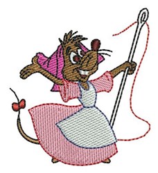 Cinderella Mouse Embroidery Design | AnnTheGran.com