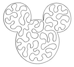 Stipple Mickey Mouse Embroidery Design | AnnTheGran.com