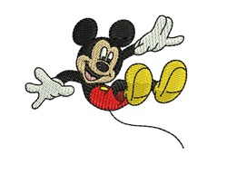 Mickey Mouse Falling Embroidery Design | AnnTheGran.com