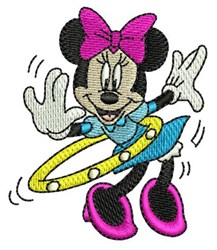 Minnie Mouse Hula Hoop Embroidery Design | AnnTheGran.com