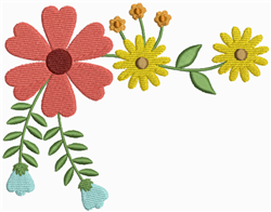 Floral Corner Embroidery Design | AnnTheGran.com