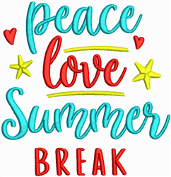 Peace Love Summer Embroidery Design | AnnTheGran.com