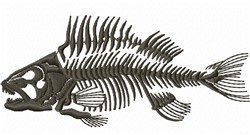 Fish Skeleton Embroidery Design | AnnTheGran.com