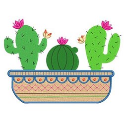 Flowering Cactus Embroidery Design | AnnTheGran.com