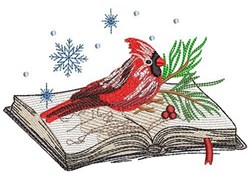 Christmas Cardinal Embroidery Design | AnnTheGran.com