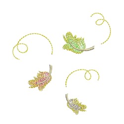 Varigated Feather Swirl Embroidery Design | AnnTheGran.com