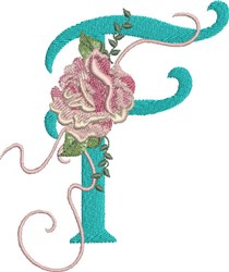Harrington Rose F Embroidery Design | AnnTheGran.com