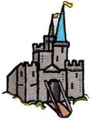 Castle Embroidery Design | AnnTheGran.com