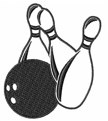 Bowling Pins Embroidery Design | AnnTheGran.com