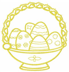 Easter Basket Outline Embroidery Design | AnnTheGran.com