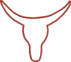 Steer Outline Embroidery Design | AnnTheGran.com
