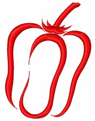 Red Pepper Outline Embroidery Design | AnnTheGran.com