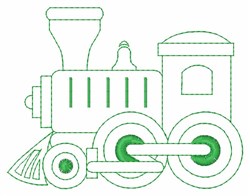 Train Outline Embroidery Design | AnnTheGran.com