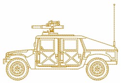 Military Humvee Embroidery Design | AnnTheGran.com