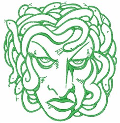 Medusa Head Embroidery Design | AnnTheGran.com