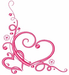 Heart Corner Embroidery Design | AnnTheGran.com