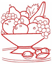 Fruit Bowl Embroidery Design | AnnTheGran.com