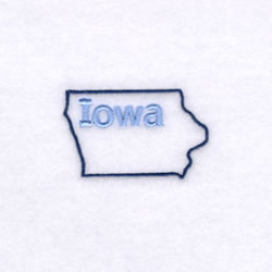 Iowa Outline Embroidery Design | AnnTheGran.com