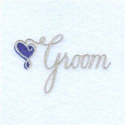 Groom Script Embroidery Design | AnnTheGran.com